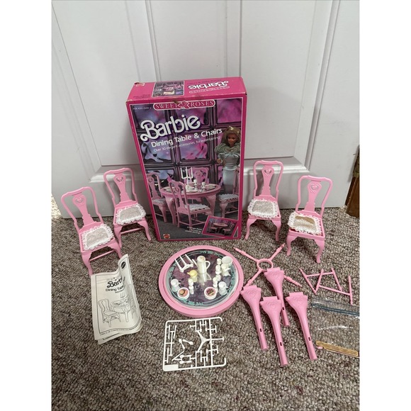 Mattel | Toys | Vintage 987 Mattel Barbie Sweet Roses Dining Table Set ...